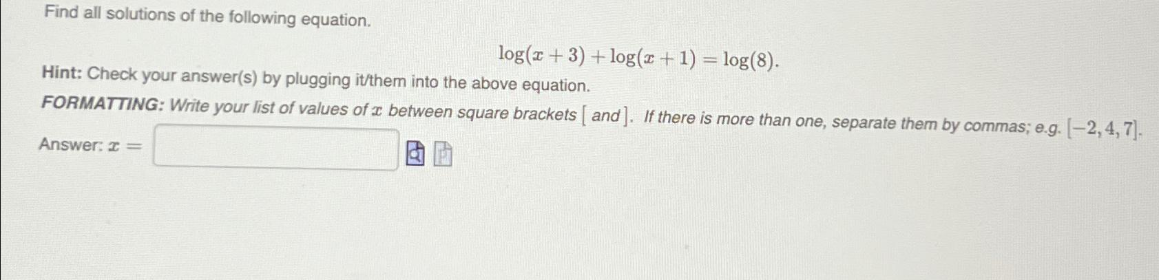 Solved Find all solutions of the following | Chegg.com