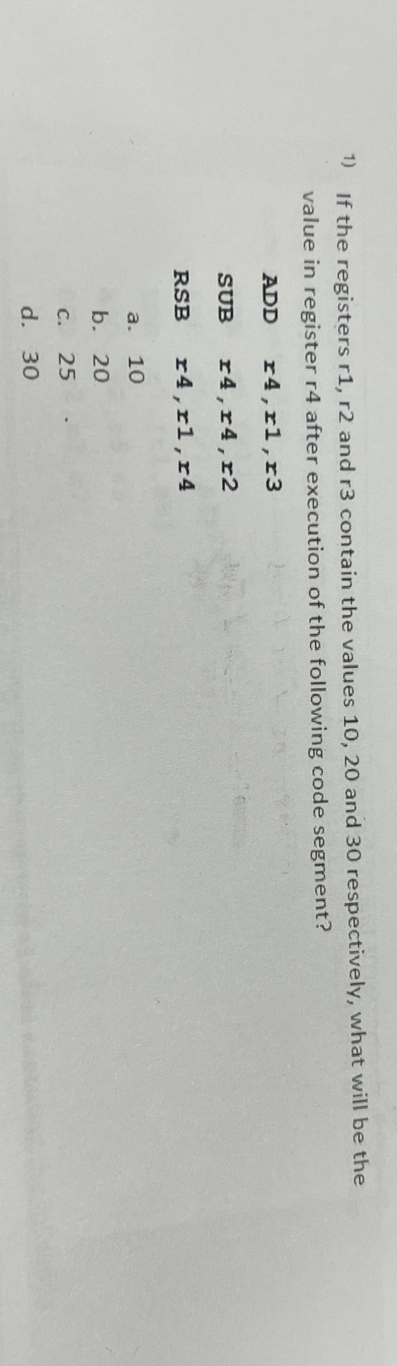 Solved If the registers r1,r2 ﻿and r3 ﻿contain the values | Chegg.com