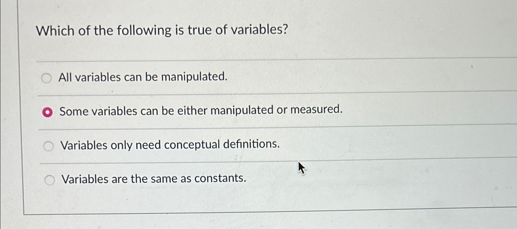 Solved Which of the following is true of variables?All | Chegg.com