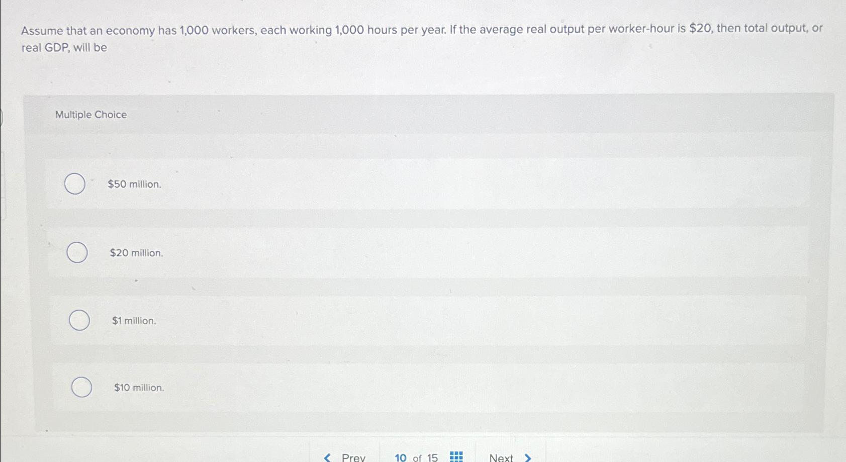 Solved Assume that an economy has 1,000 ﻿workers, each | Chegg.com