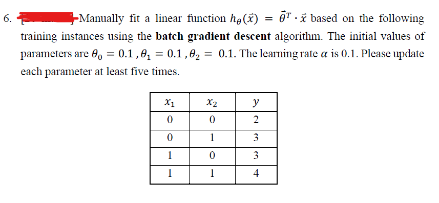 Solved I need help to solve problem machine learning of | Chegg.com