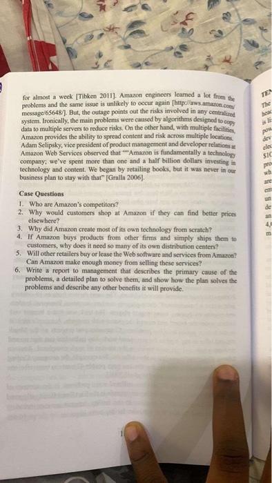 Solved APPENDIX CASE STUDIES AMAZON.COM CASE STUDY com | Chegg.com