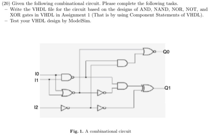 (20) Given the following combinational circuit. | Chegg.com