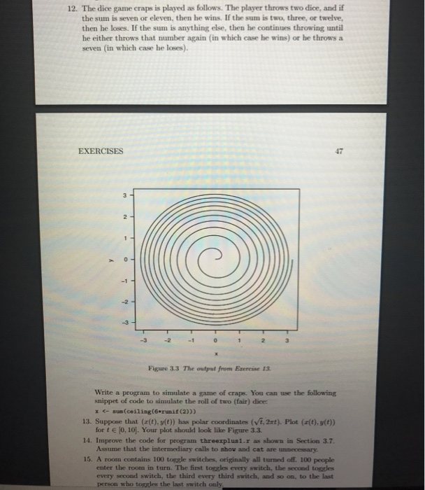 12. The dice game craps is played as follows. The | Chegg.com
