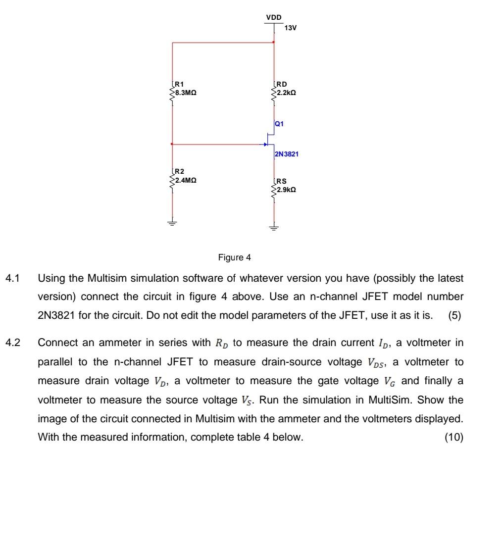 Solved Figure 4 1 Using the Multisim simulation software of | Chegg.com