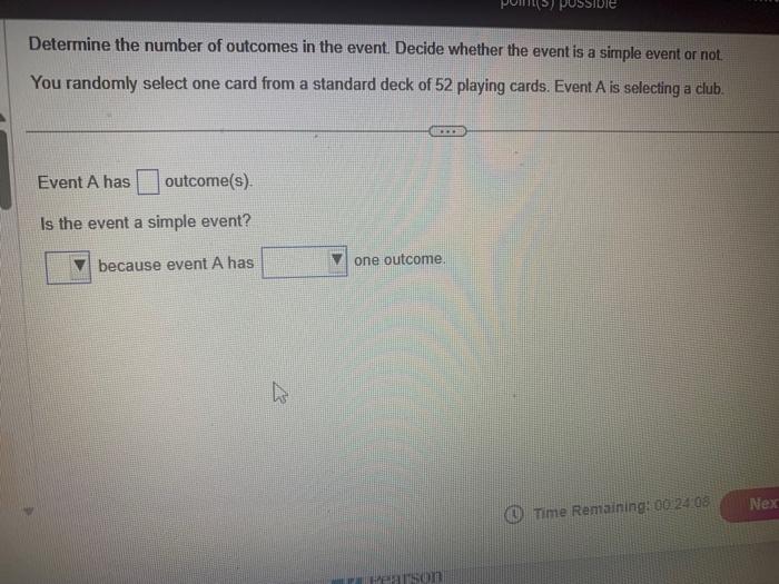 Solved Determine the number of outcomes in the event. Decide | Chegg.com