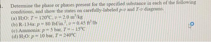 Determine the phase or phases present for the | Chegg.com