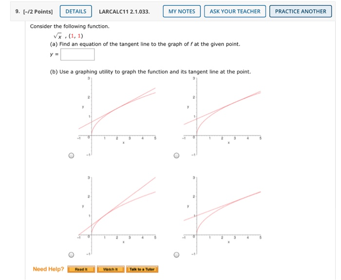 Solved Find an equation of the tangent line to the graph of | Chegg.com