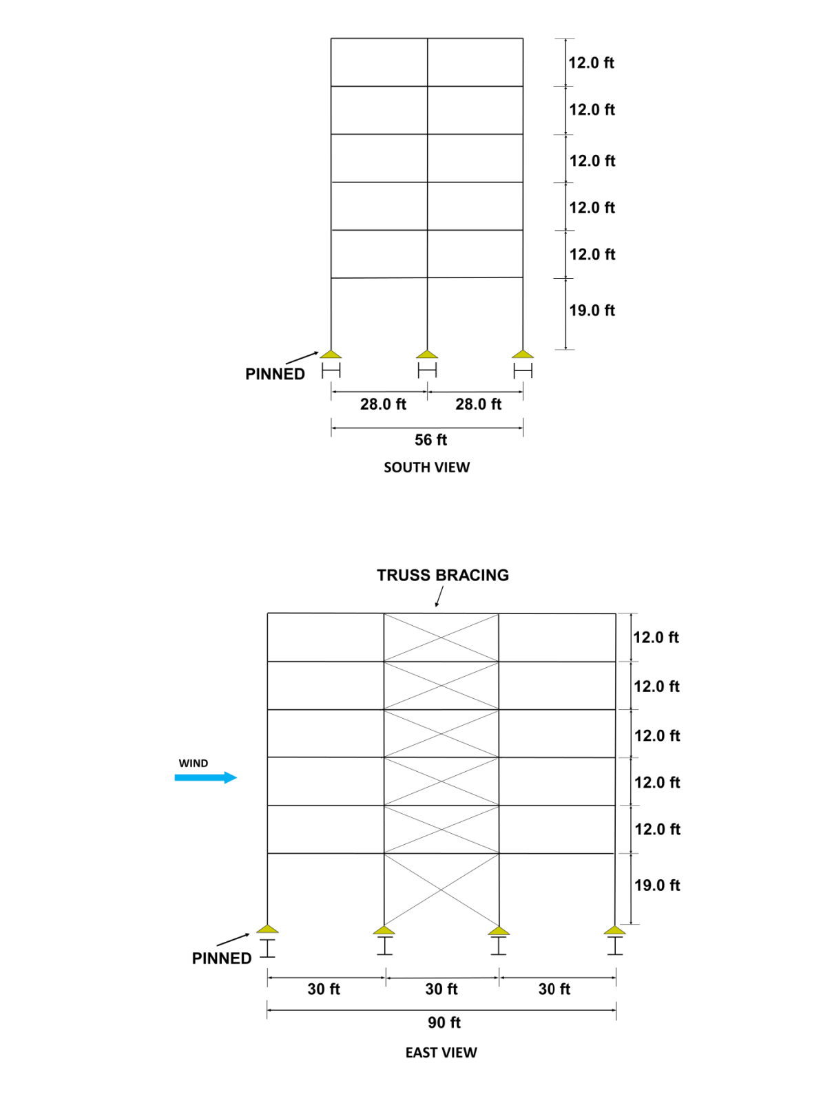 Solved Design the diagonal of the first story of the steel | Chegg.com