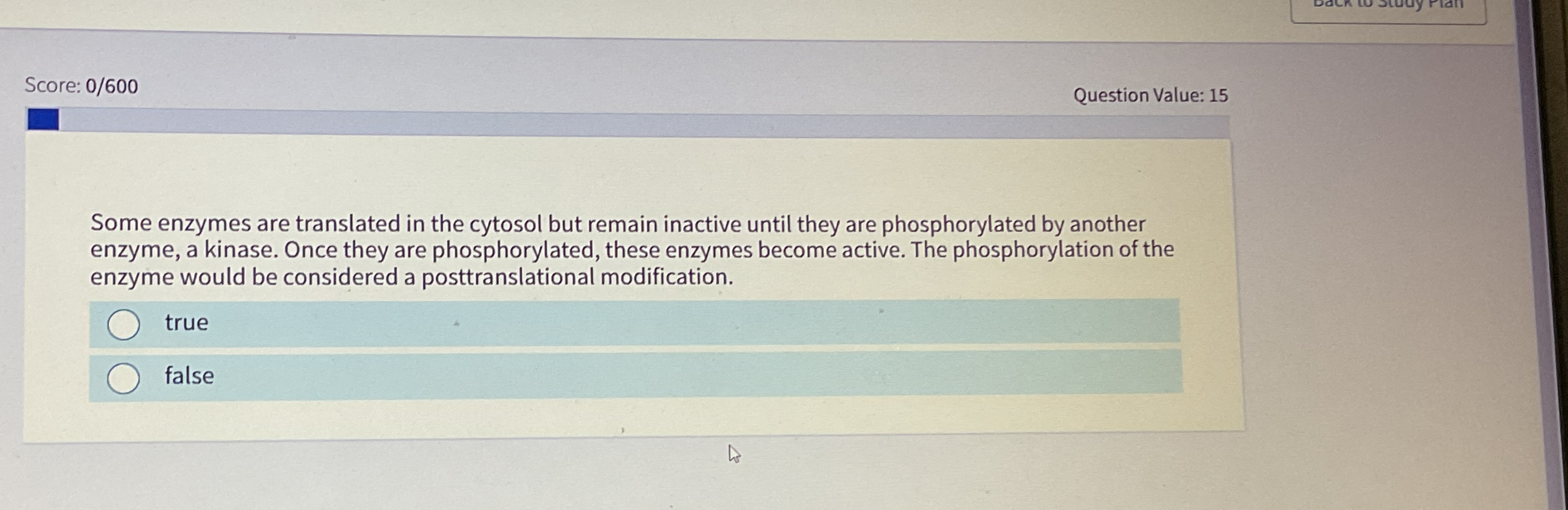 Solved Score: 0600Question Value: 15Some enzymes are | Chegg.com