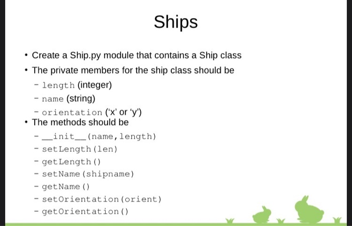 Battleships • Create a Battleship.py module that | Chegg.com
