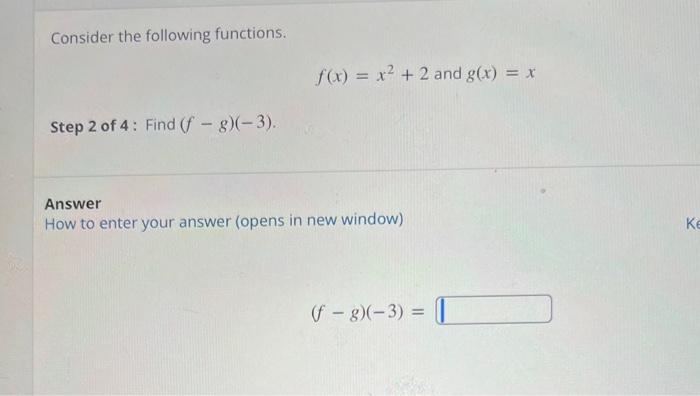 Solved Consider the following functions. f(x)=x2+2 and | Chegg.com