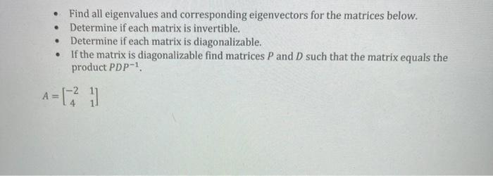 Solved - Find all eigenvalues and corresponding eigenvectors | Chegg.com