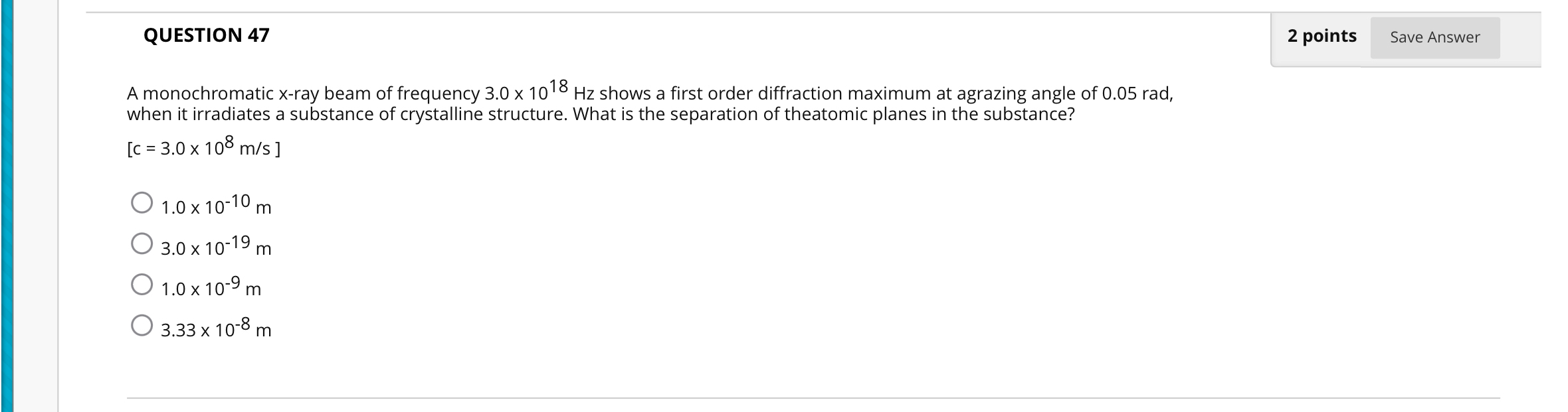 Solved QUESTION 472 ﻿pointsA monochromatic x-ray beam of | Chegg.com