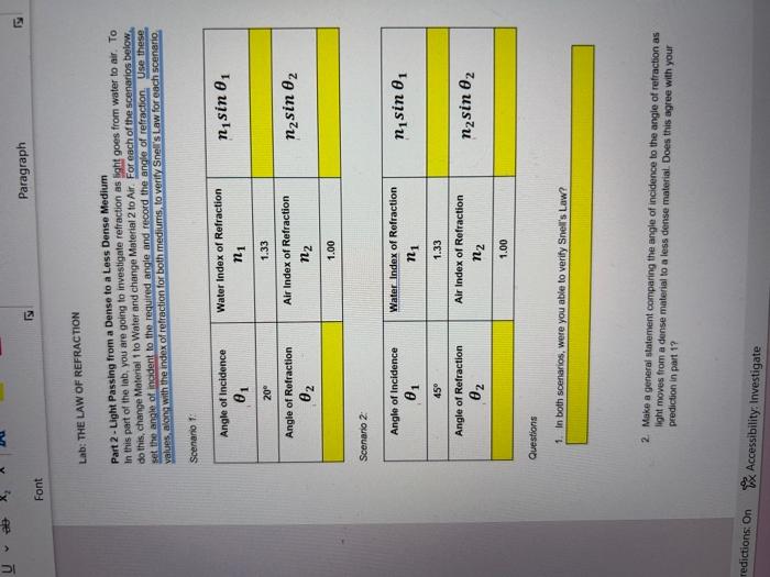 Solved Background As light travels from one medium to | Chegg.com