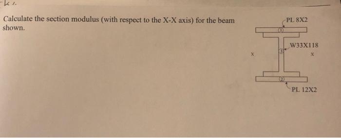 Solved Calculate the section modulus (with respect to the X | Chegg.com