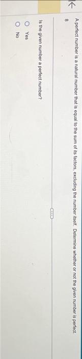 Solved A perfect number is a natural number that is equal to | Chegg.com