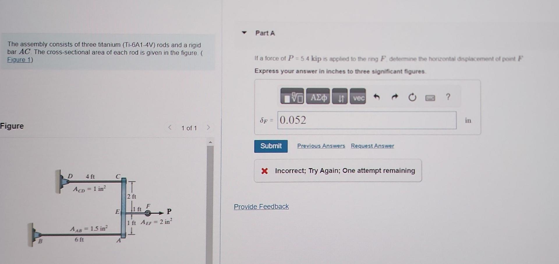 Solved The assembly consists of three titanium (Ti-6A1-4V) | Chegg.com