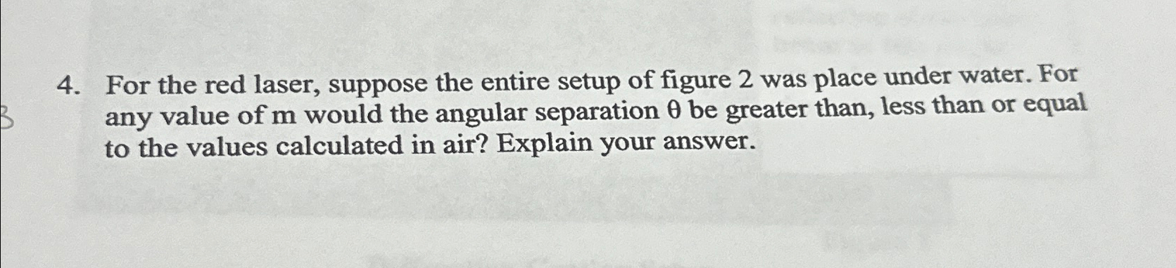 Solved For the red laser, suppose the entire setup of figure | Chegg.com