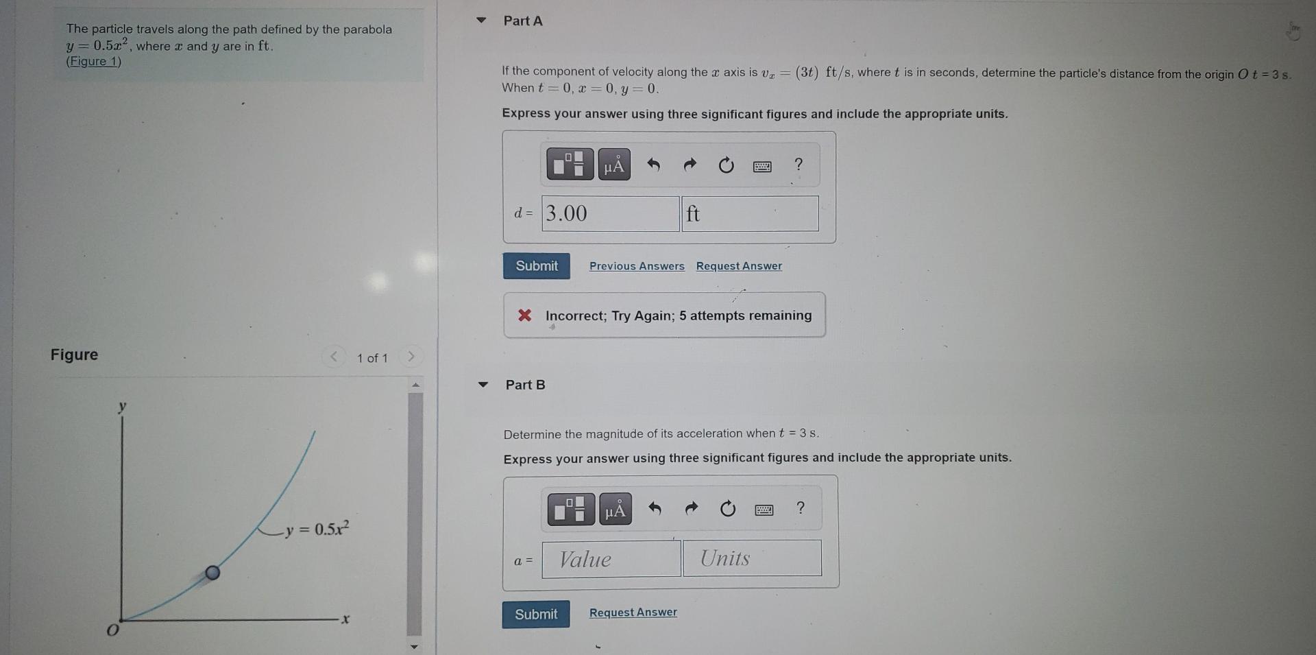 Solved The particle travels along the path defined by the | Chegg.com