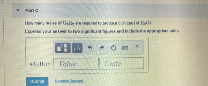 Solved Part A How many moles of O2 are needed to react with | Chegg.com