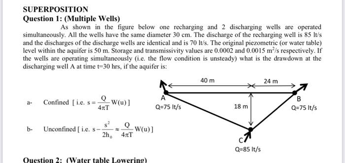 Solved SUPERPOSITION Question 1: (Multiple Wells) As shown | Chegg.com