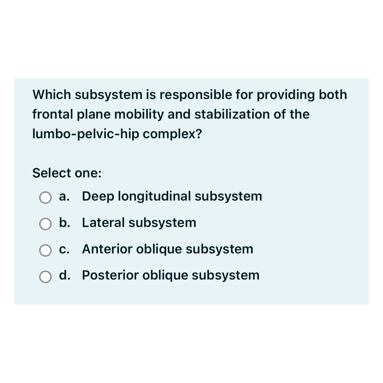Which subsystem is responsible for providing both | Chegg.com