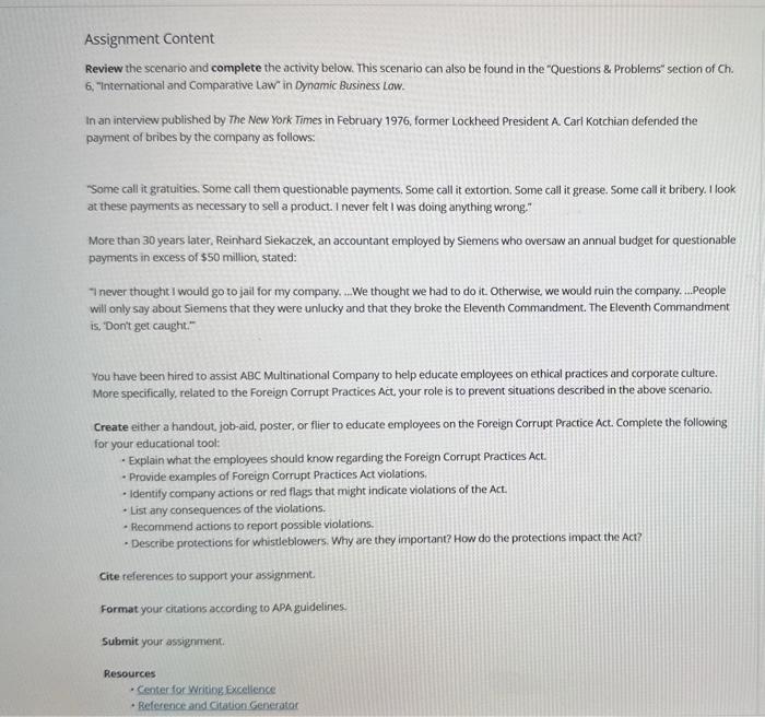 Solved Assignment Content Review the scenario and complete | Chegg.com