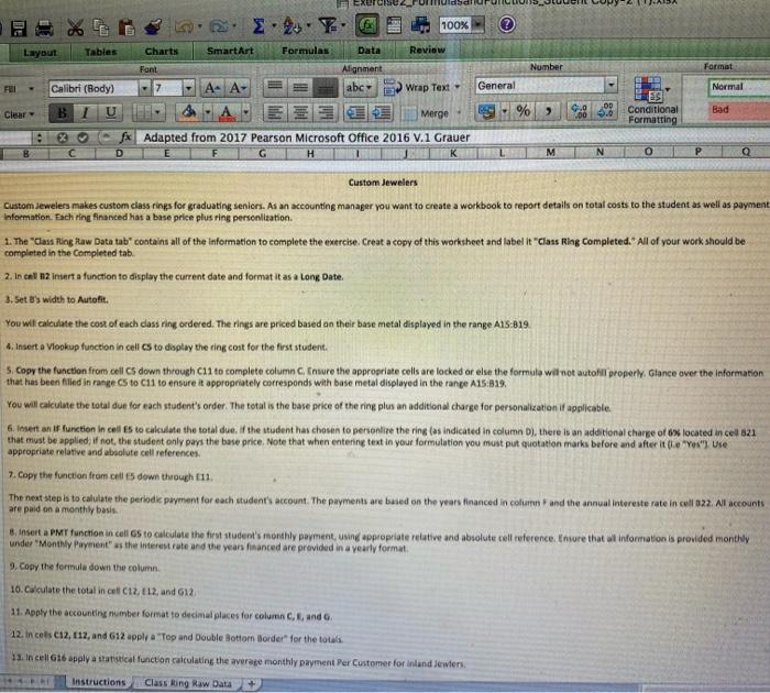 Solved Exer 2.2. Y 100% Layout Tables Charts SmartArt | Chegg.com