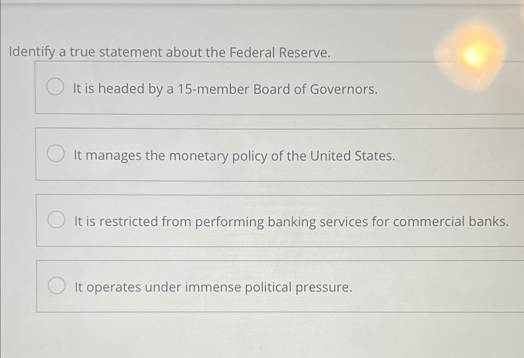 Solved Identify a true statement about the Federal | Chegg.com