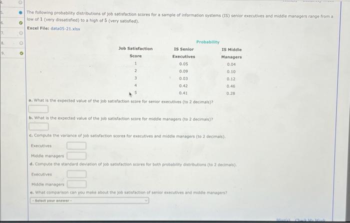 Solved 5 0 7 8 0 The following probability distributions of | Chegg.com