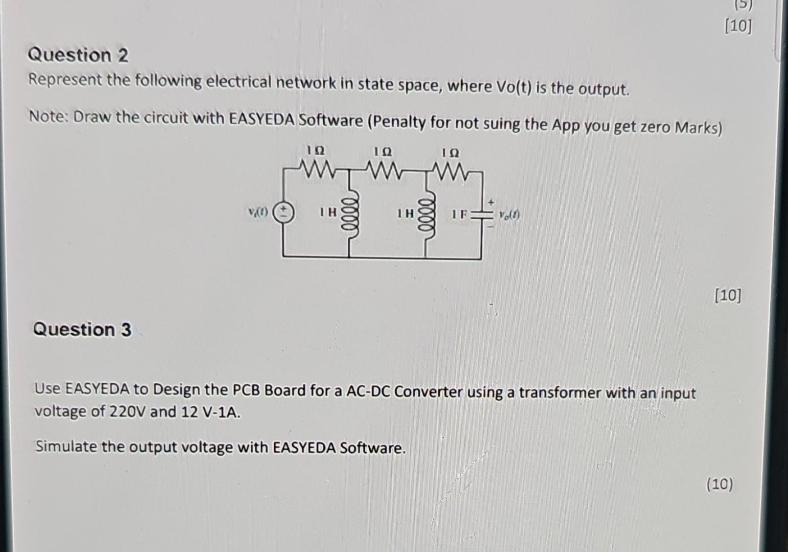 Solved Question 2 Represent the following electrical network | Chegg.com