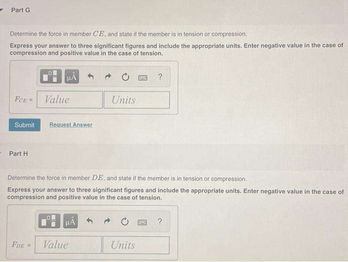 Solved Set P1=12kN and P2=6kN.Determine the force in member | Chegg.com