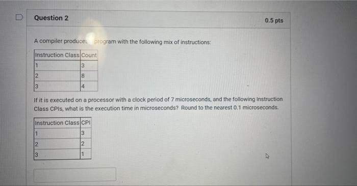 Solved A compiler produces a program with the following mix | Chegg.com