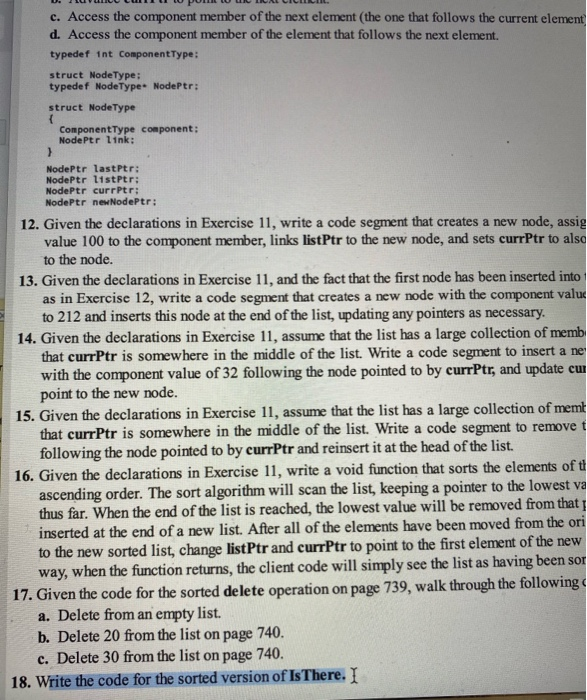 Solved 11 Given The Dynamic Linked Implementation Of A 