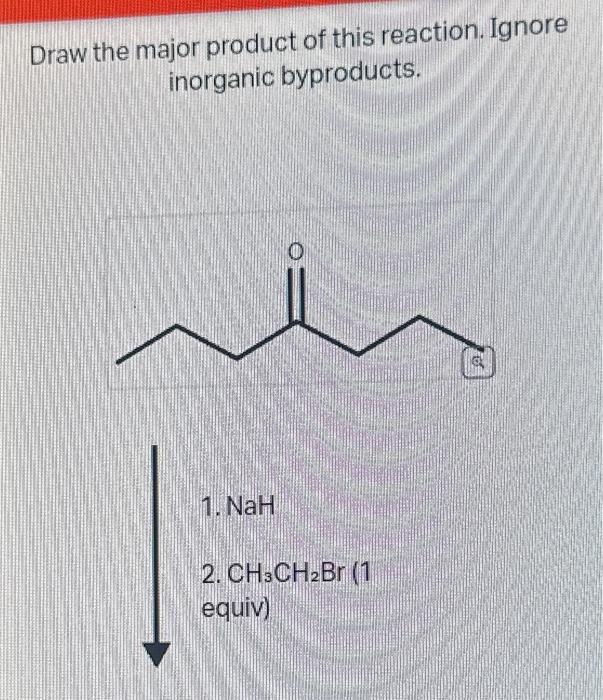 Solved Draw the major product of this reaction. Ignore | Chegg.com