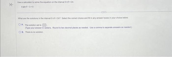 Solved Use a caloulator to scive the equation on the | Chegg.com