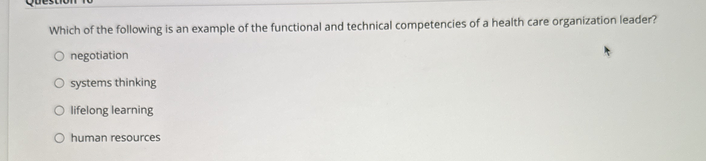 Solved Which of the following is an example of the | Chegg.com