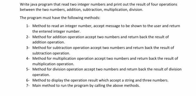 Solved Write java program that read two integer numbers and | Chegg.com