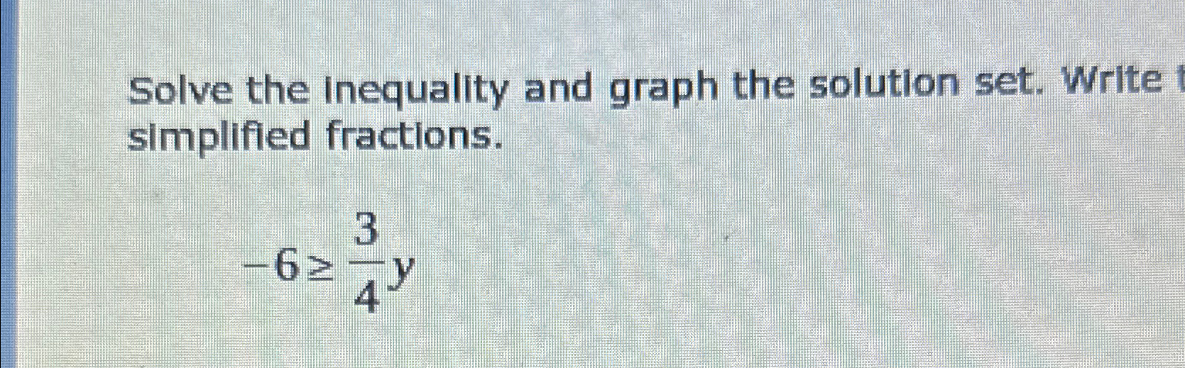 Solved Solve the inequality and graph the solution set. | Chegg.com