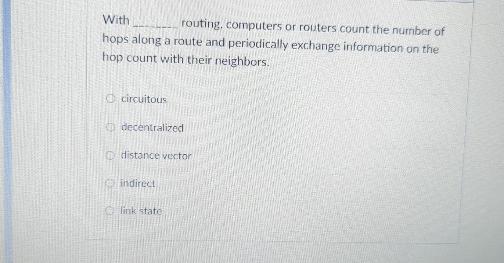 Solved With routing, computers or routers count the number | Chegg.com