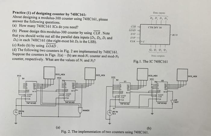 Solved DDD, D, CTR DIV 16 Practice (1) of designing counter | Chegg.com