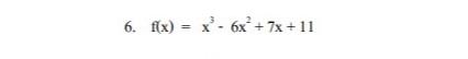 Solved derivative findind f(x)=x3-6x2+7x+11 | Chegg.com
