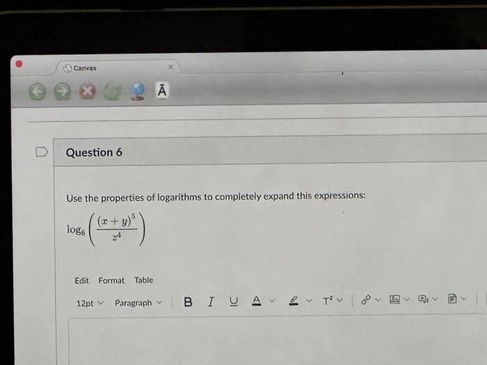 Solved Use the properties of logarithms to completely expand | Chegg.com