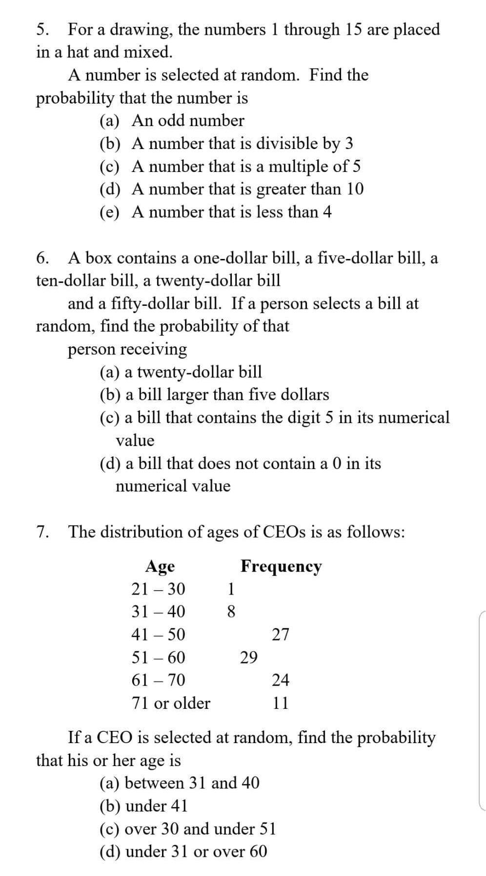 Solved 1. If a die is rolled one time, find the probability | Chegg.com