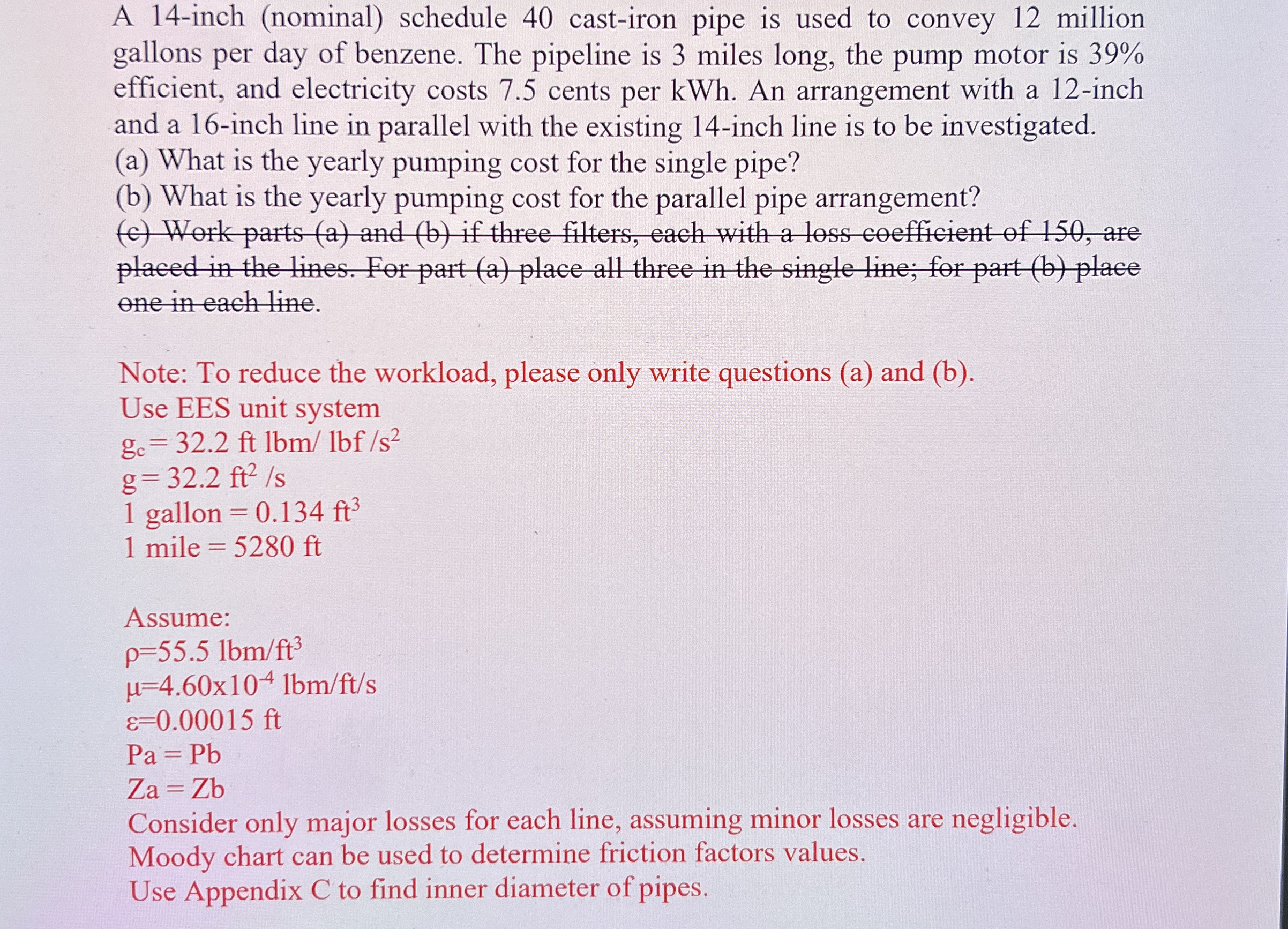Solved A 14 -inch (nominal) ﻿schedule 40 ﻿cast-iron pipe is | Chegg.com