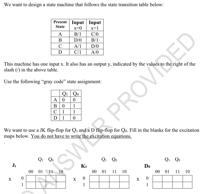 Solved We want to design a state machine that follows the | Chegg.com