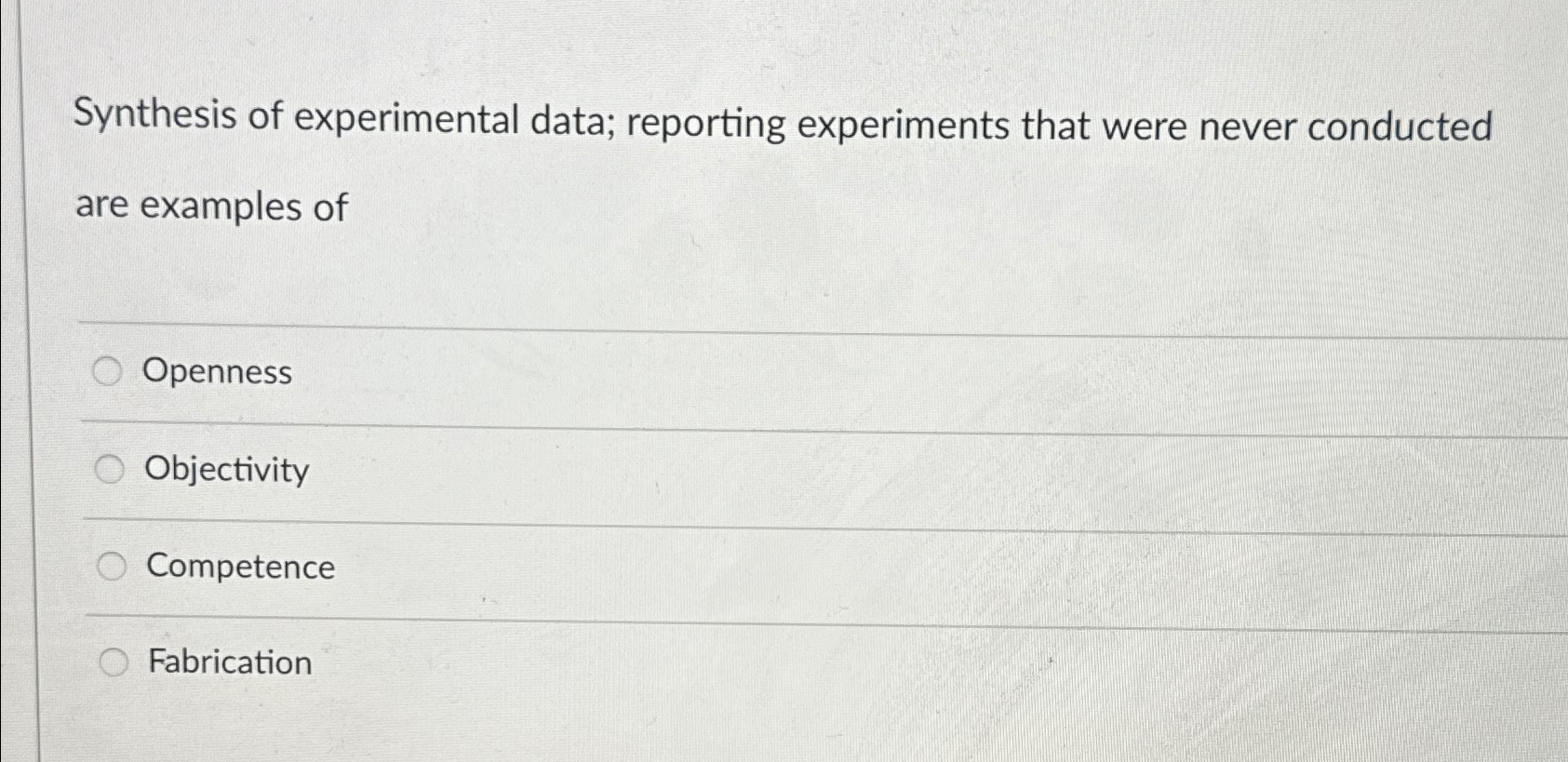 Solved Synthesis of experimental data; reporting experiments | Chegg.com