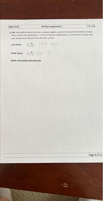 Solved 3. CAS. Use Wolfram Alpha a similar computer algebra | Chegg.com