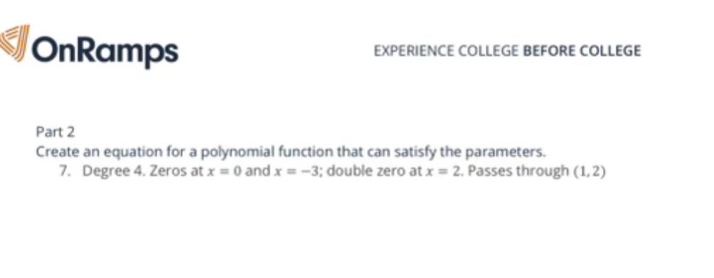 Solved OnRampsEXPERIENCE COLLEGE BEFORE COLLEGEPart 2Create | Chegg.com Solved OnRampsEXPERIENCE COLLEGE BEFORE COLLEGEPart 2Create | Chegg.com